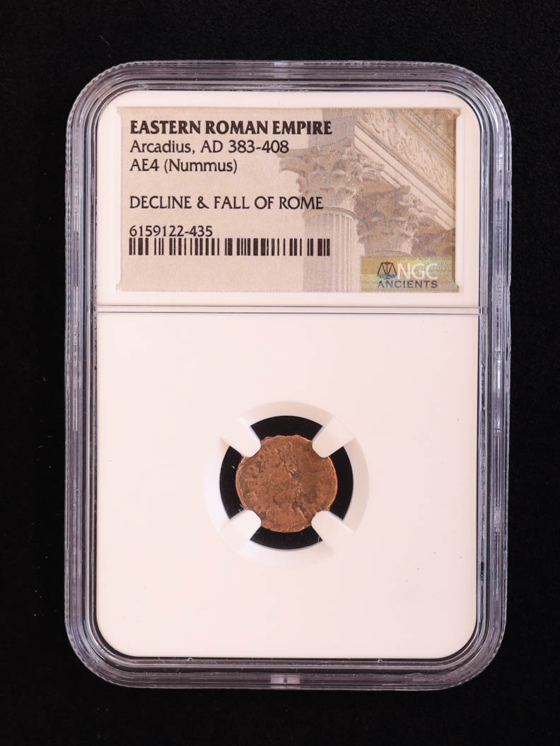 Eastern Roman Empire - Arcadius, AD 383-408 - AE4 (Nummus) - Decline ...