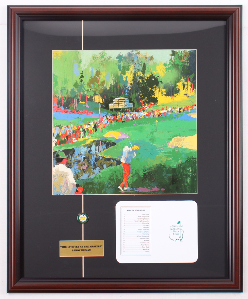 "The 16th Tee At The Masters" LeRoy Neiman Custom Framed Print Display ...
