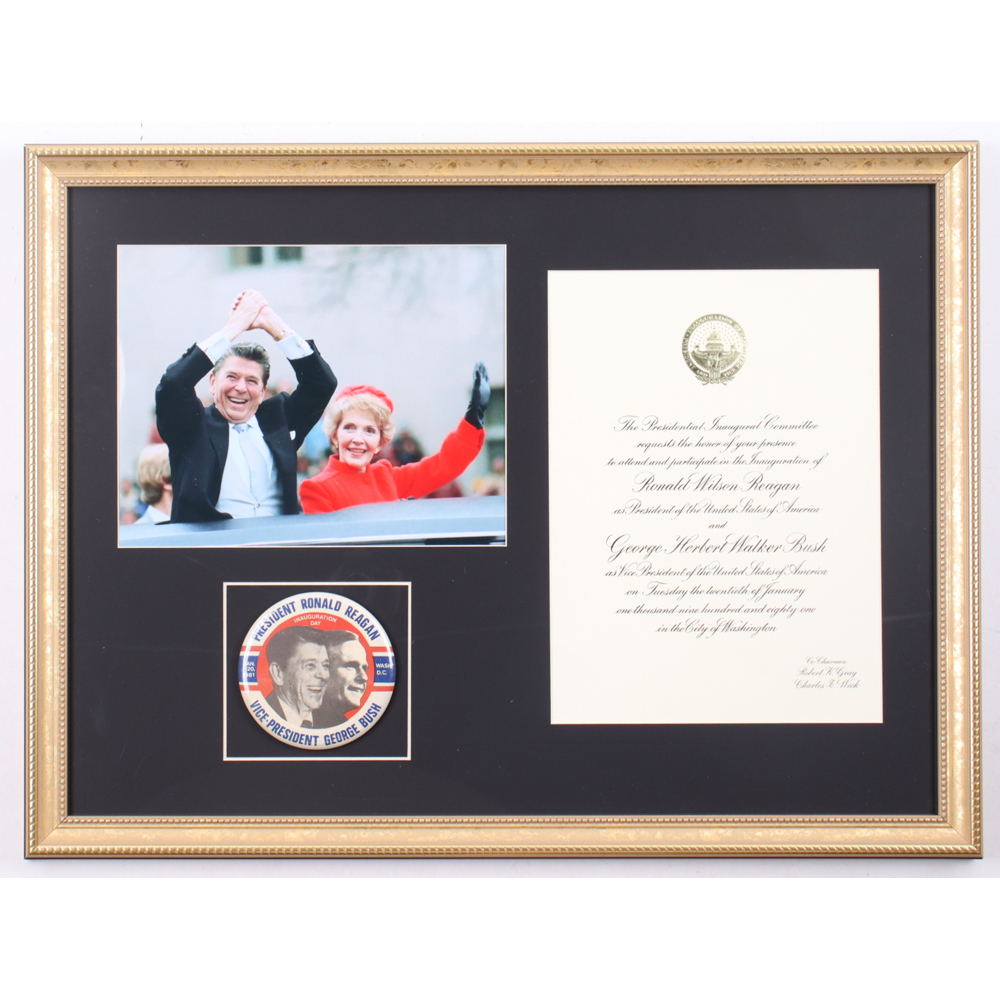 Ronald Reagan Custom Framed Photo Display with Original 1981 ...