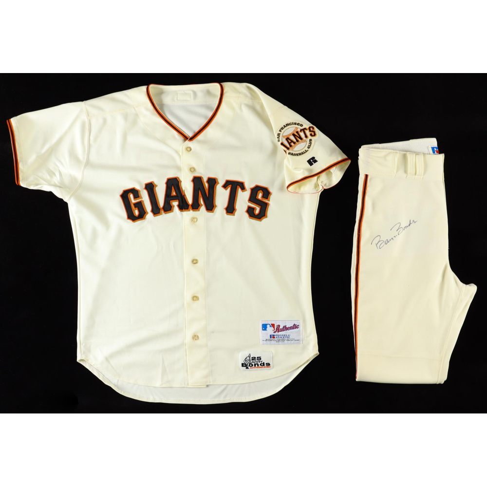 Barry Bonds Twice-Signed Game-Used Giants Uniform Inscribed "HR 525 ...