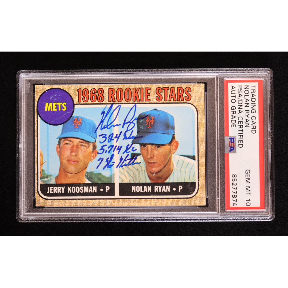 Nolan Ryan Signed 1968 Topps #177 Rookie Stars / Jerry Koosman / Nolan ...