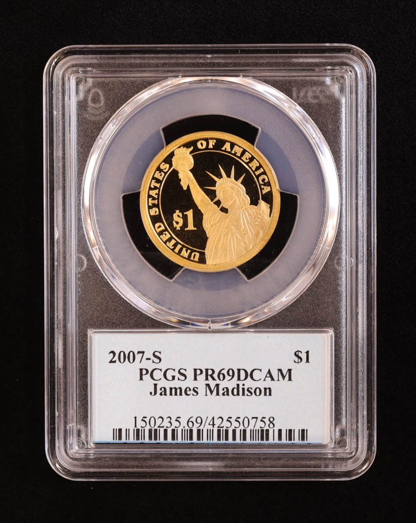2007-S U.S. Presidential Proof $1 Coin - James Madison 4th President ...