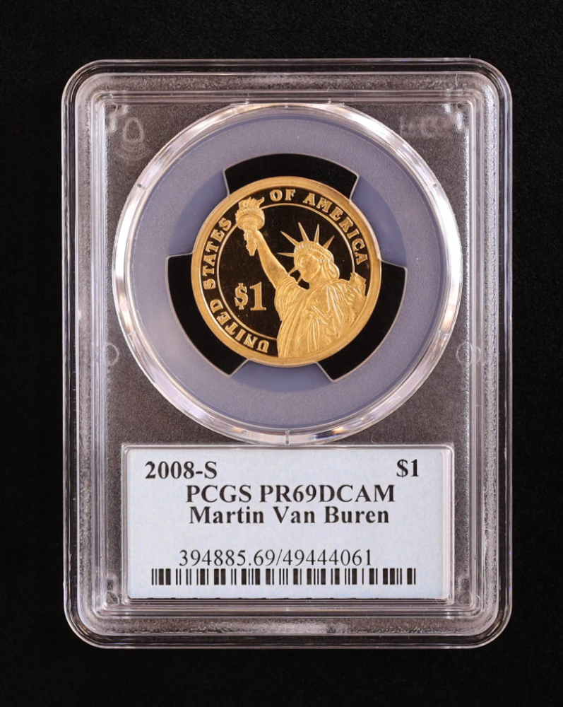 2008-S U.S. Presidential Proof $1 Coin - Martin Van Buren 8th President ...
