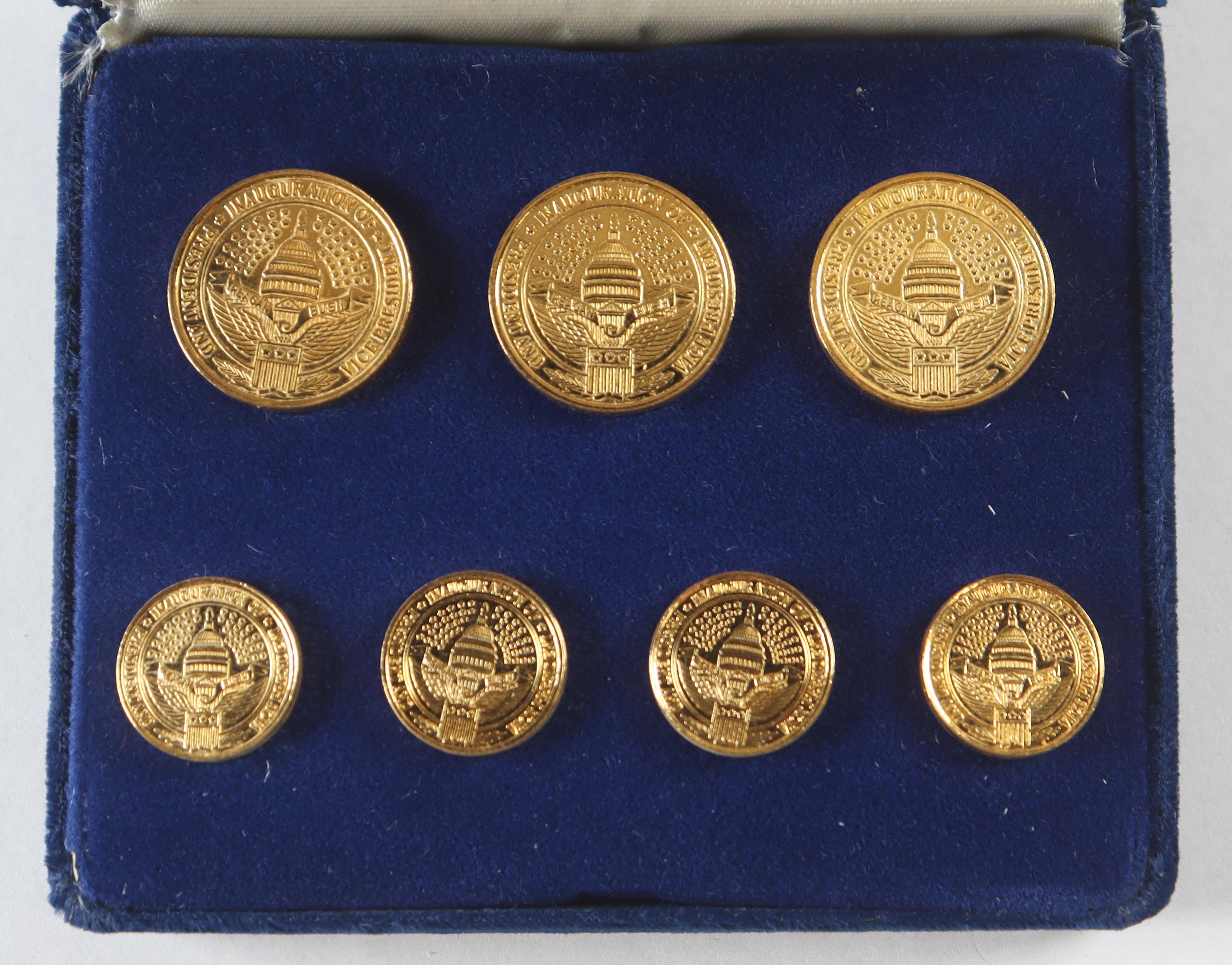 Boxed Set of (7) Vintage 1981 Ronald Reagan & George Bush Inauguration ...