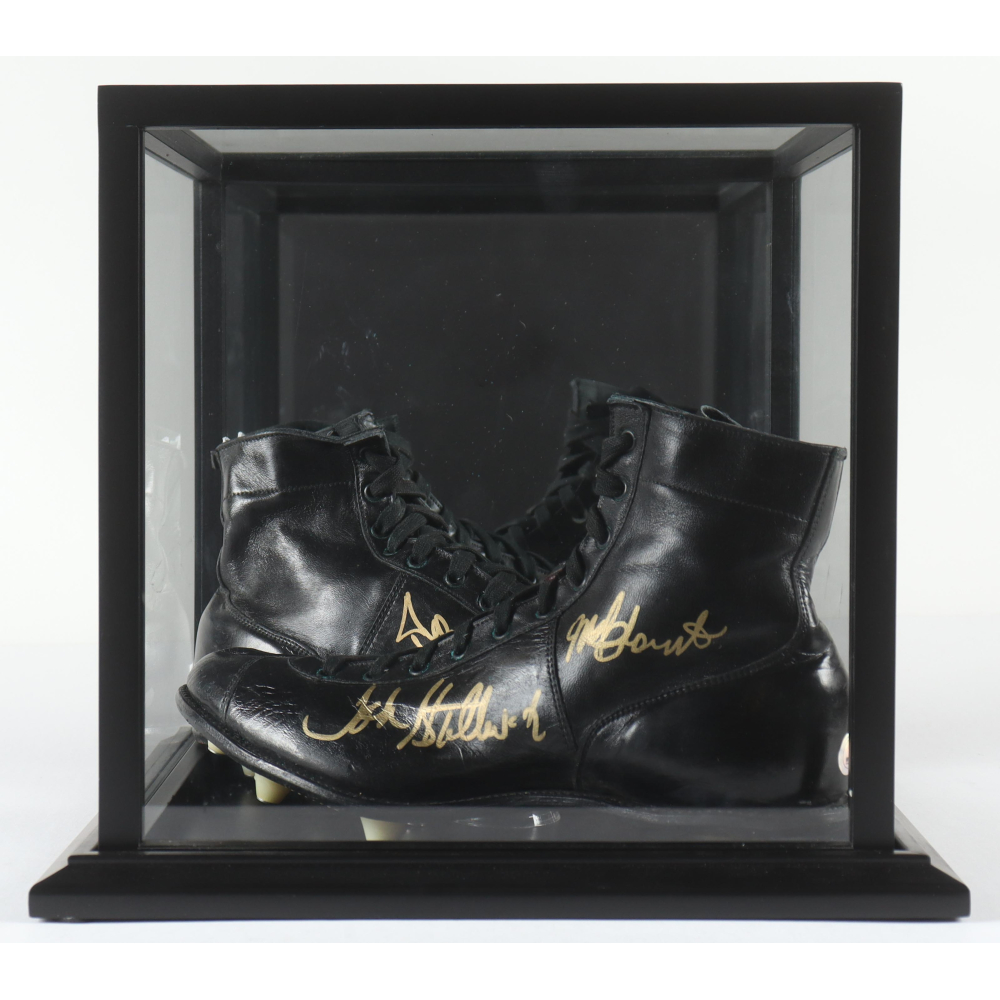 1975 Steelers Pair of (2) Vintage Leather Football Cleats Signed by ...