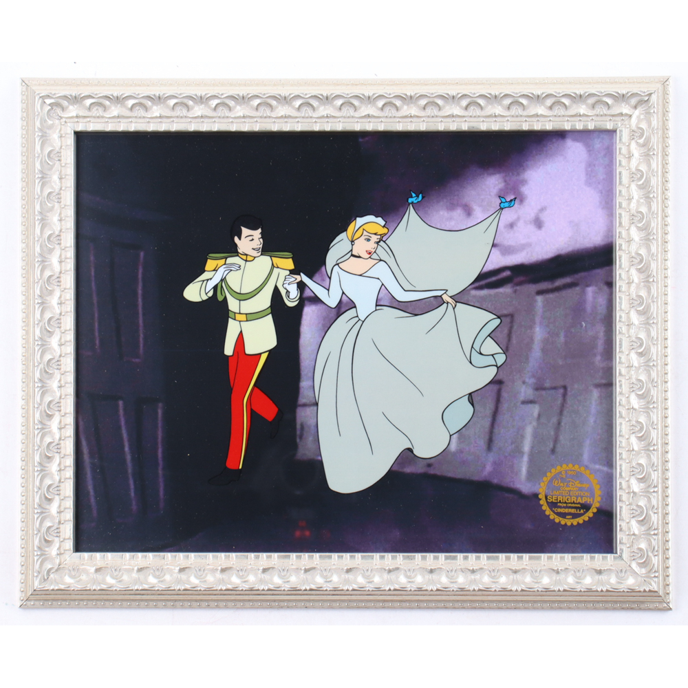 Walt Disney "Cinderella" LE Custom Framed Two-Piece Animation Serigraph ...