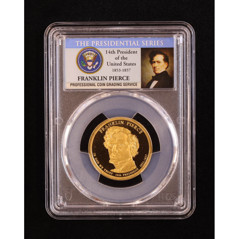 2010-S U.S. Presidential Proof $1 Coin - Franklin Pierce 14th President ...