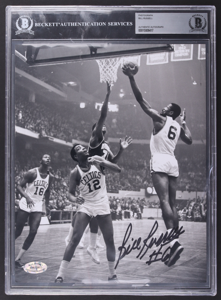 Bill Russell Signed Celtics 8x10 Photo Inscribed "#6" (Beckett ...