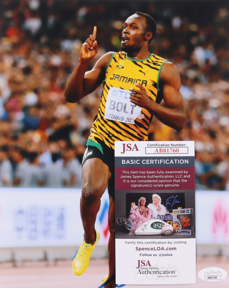 Usain Bolt Signed Team Jamaica 8x10 Photo (JSA) | Pristine Auction