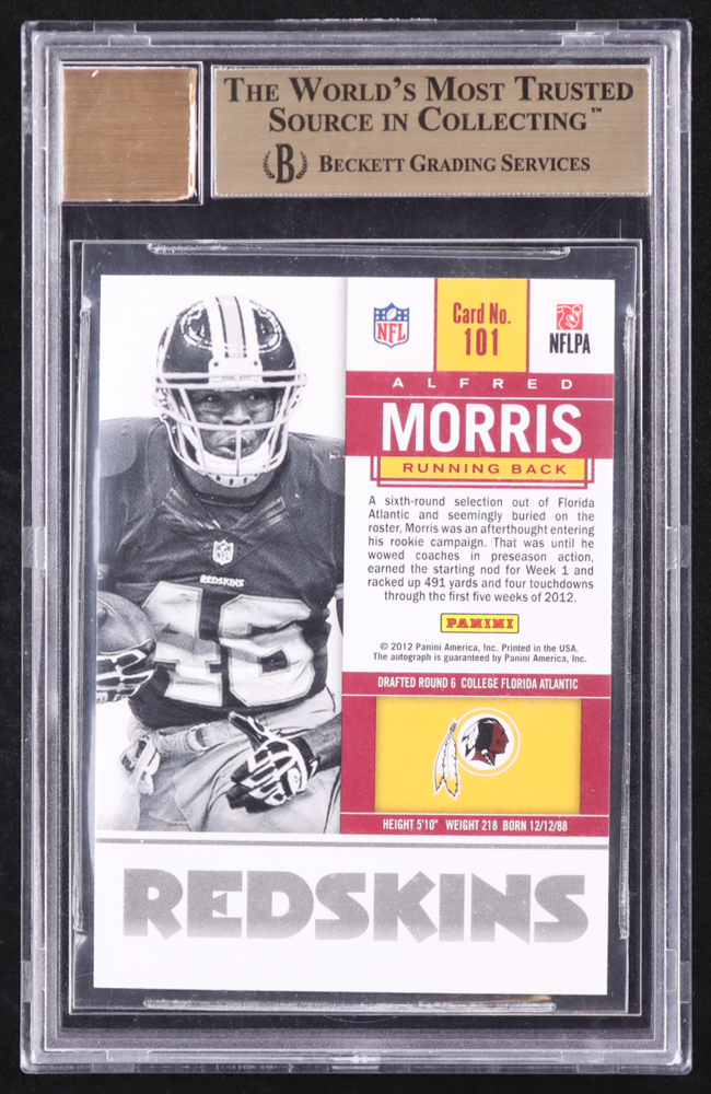 Alfred Morris 2012 Panini Contenders #101A Autograph RC (BGS 9.5 ...