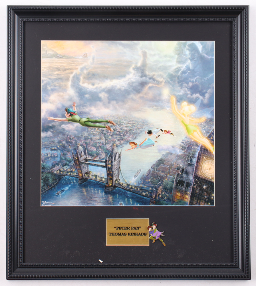 Thomas Kinkade "Peter Pan" Custom Framed Print Display With Peter ...