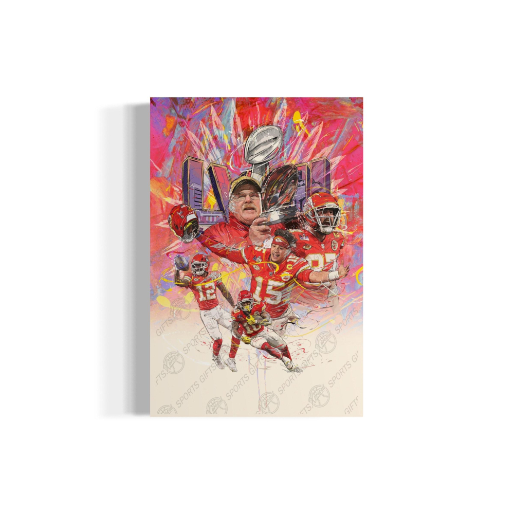 2024 Chiefs Super Bowl Champions Custom 9x12 Canvas | Pristine Auction