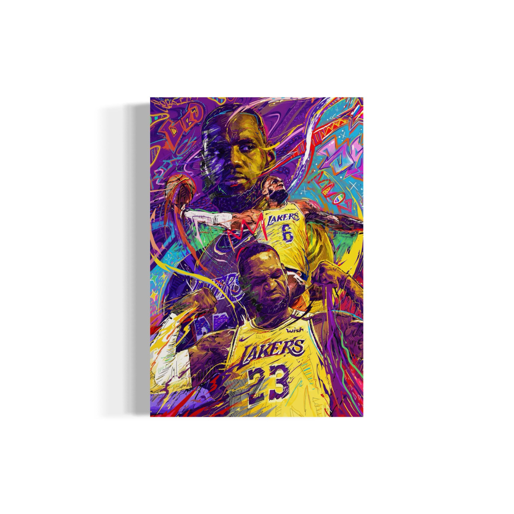 LeBron James Lakers Custom 9x12 Canvas | Pristine Auction