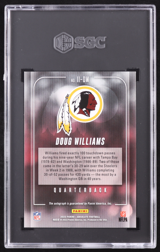 Doug Williams 2023 Absolute Iconic Ink #18 #96/199 (SGC 9.5 | Autograph ...
