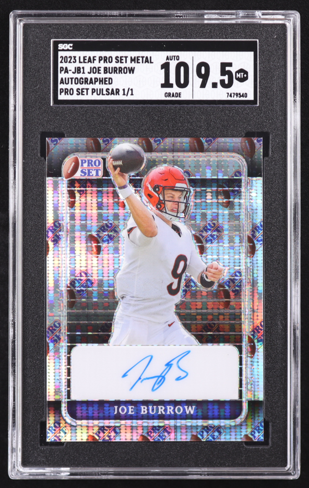 Joe Burrow 2023 Leaf Pro Set Metal Autographs Pulsar Pro Set Border #PA ...