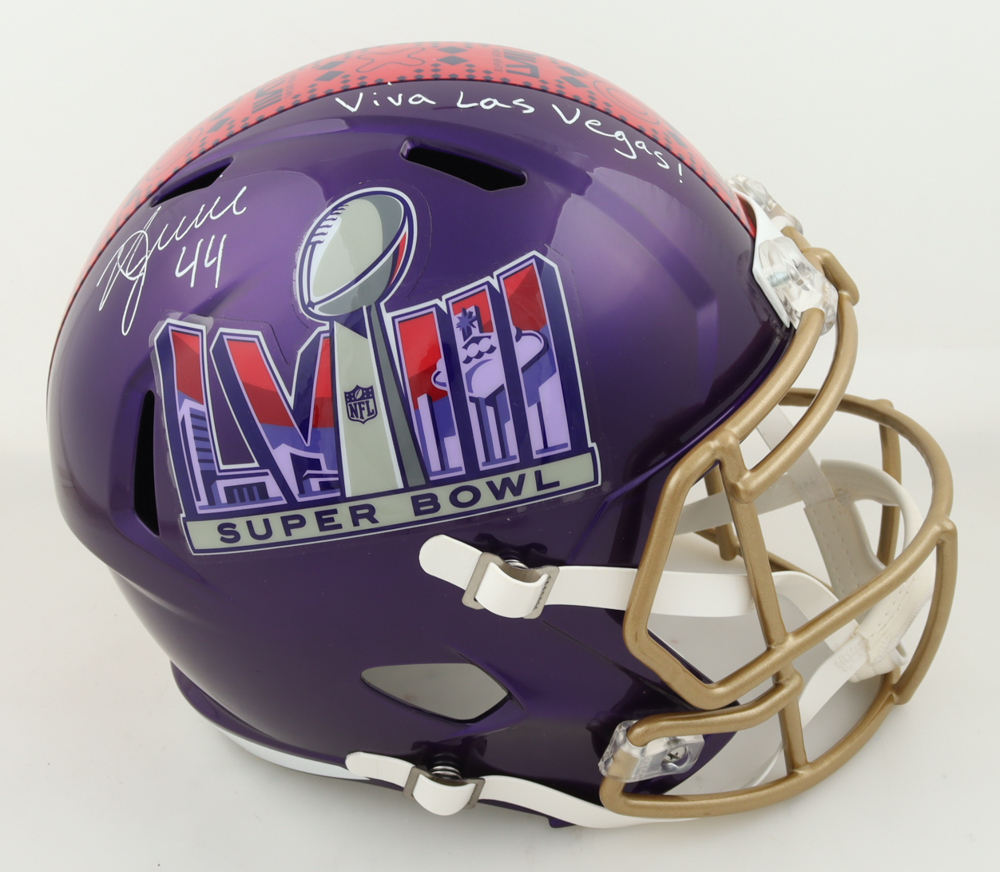 Kyle Juszczyk Signed Super Bowl LVIII Logo Full-Size Speed Helmet ...