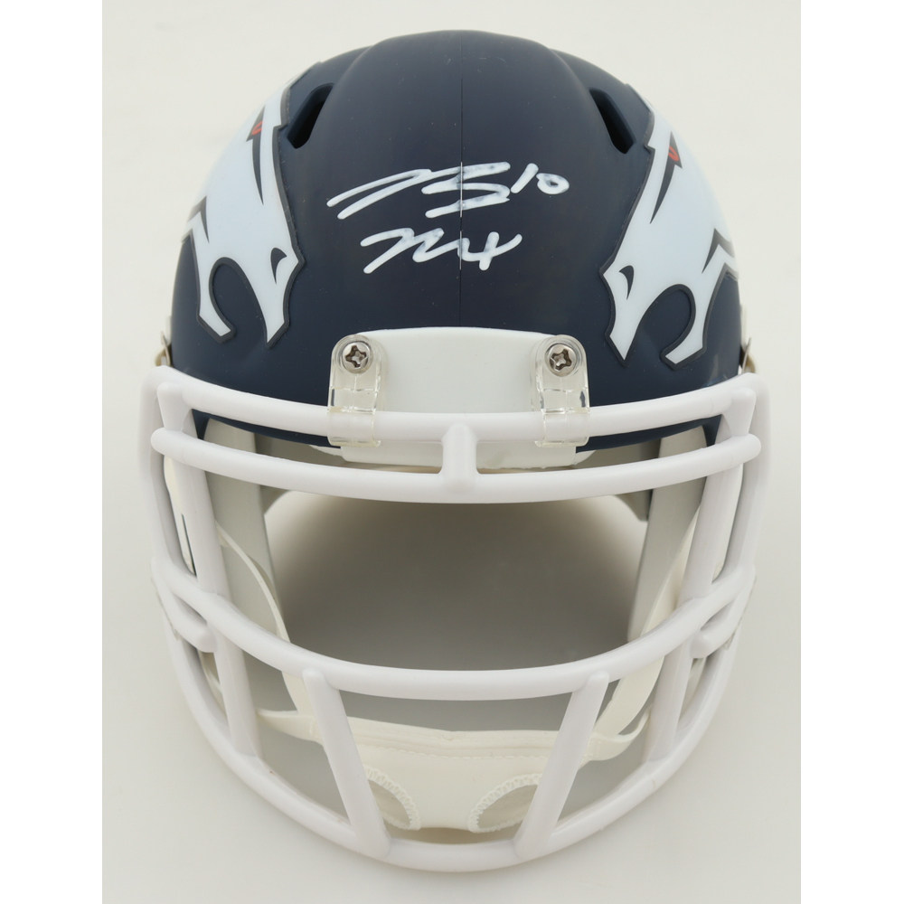 Bo Nix Signed Broncos AMP Alternate Speed Mini Helmet (JSA) | Pristine ...