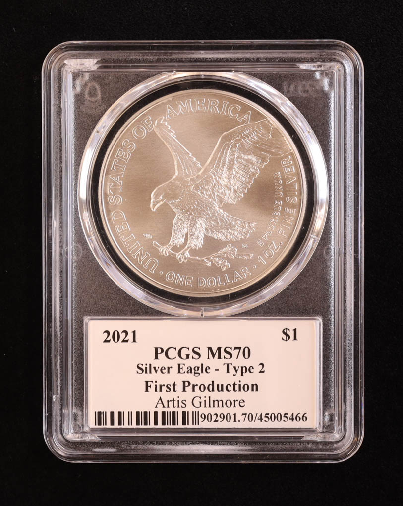 2021 American Silver Eagle, Type 2 First Production - Legends of Life ...