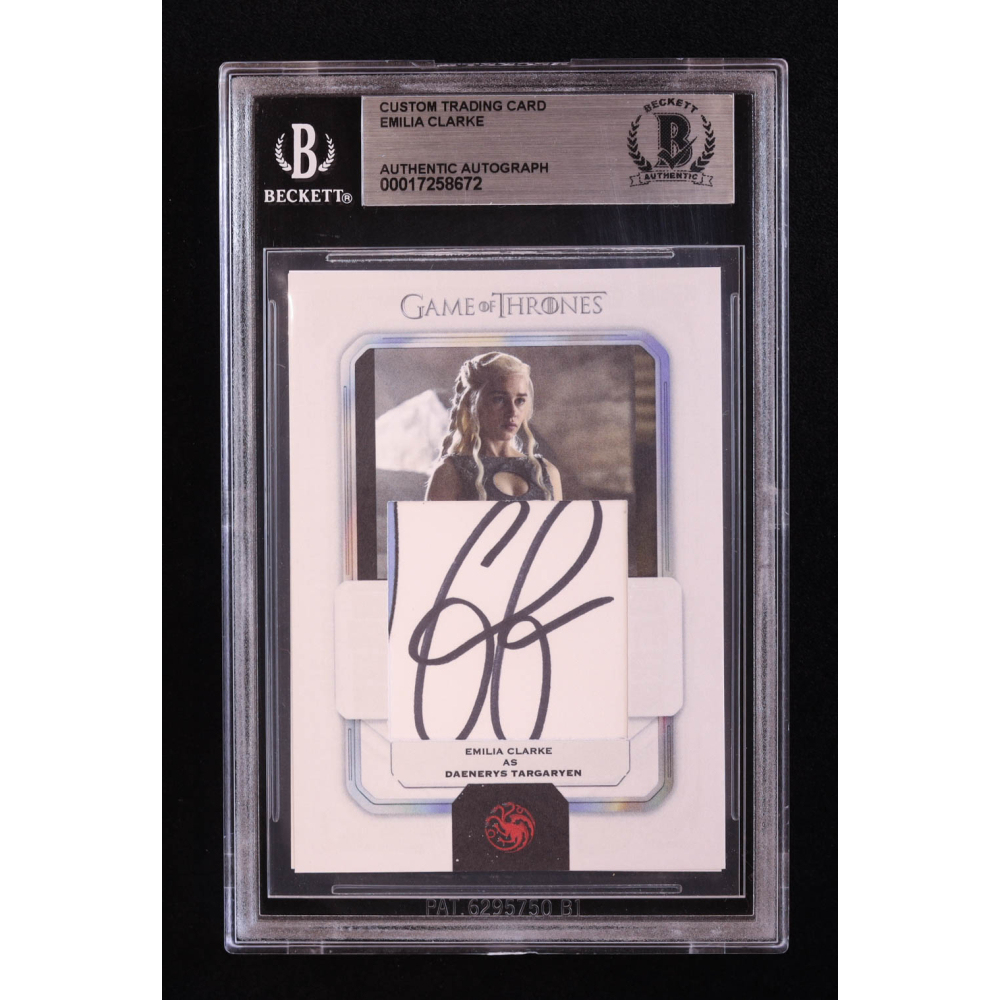 Emilia Clarke Signed "Game of Thrones" Custom Trading Card (BGS ...