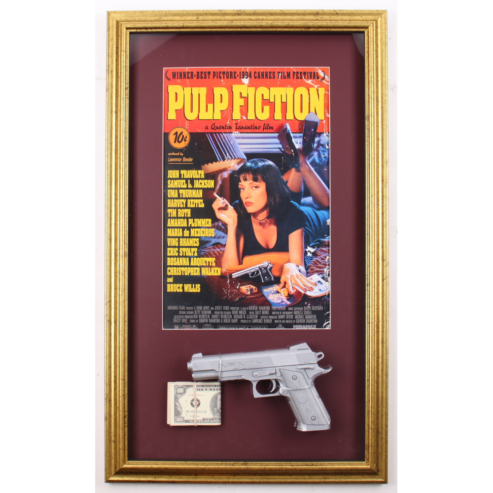 "Pulp Fiction" Custom Framed Movie Poster Display with Prop Replica ...
