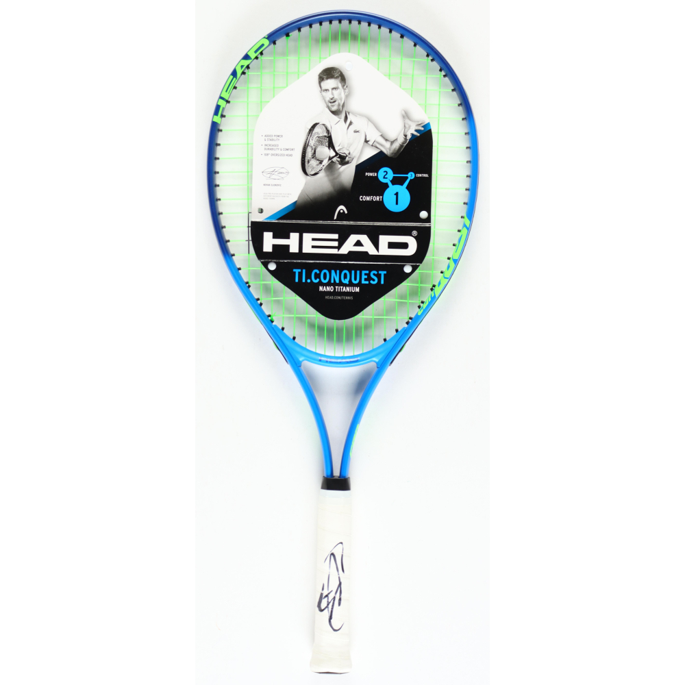 Novak Djokovic Signed Conquest Tennis Racket (Beckett) | Pristine Auction
