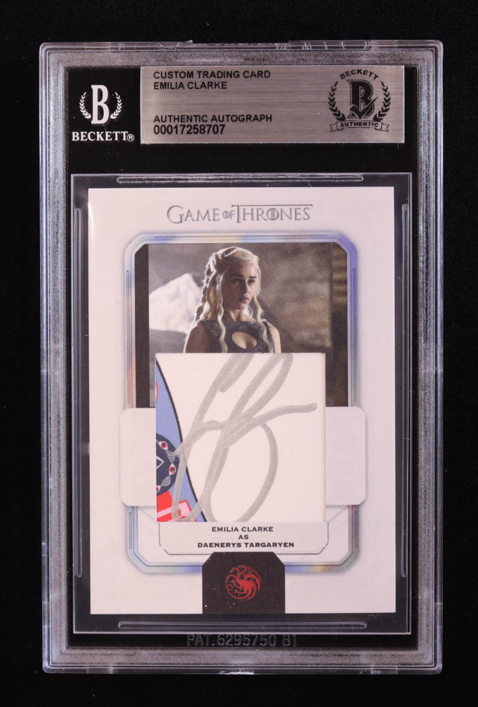 Emilia Clarke Signed "Game of Thrones" Custom Trading Card (BGS ...