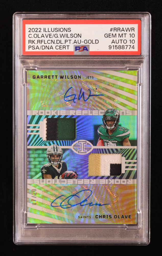 Garrett Wilson / Chris Olave 2022 Panini Illusions Rookie Reflections ...