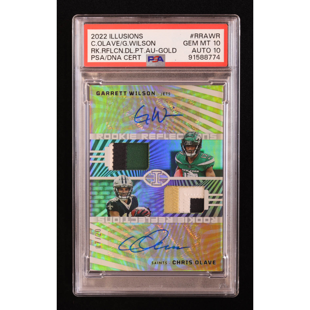 Garrett Wilson / Chris Olave 2022 Panini Illusions Rookie Reflections ...