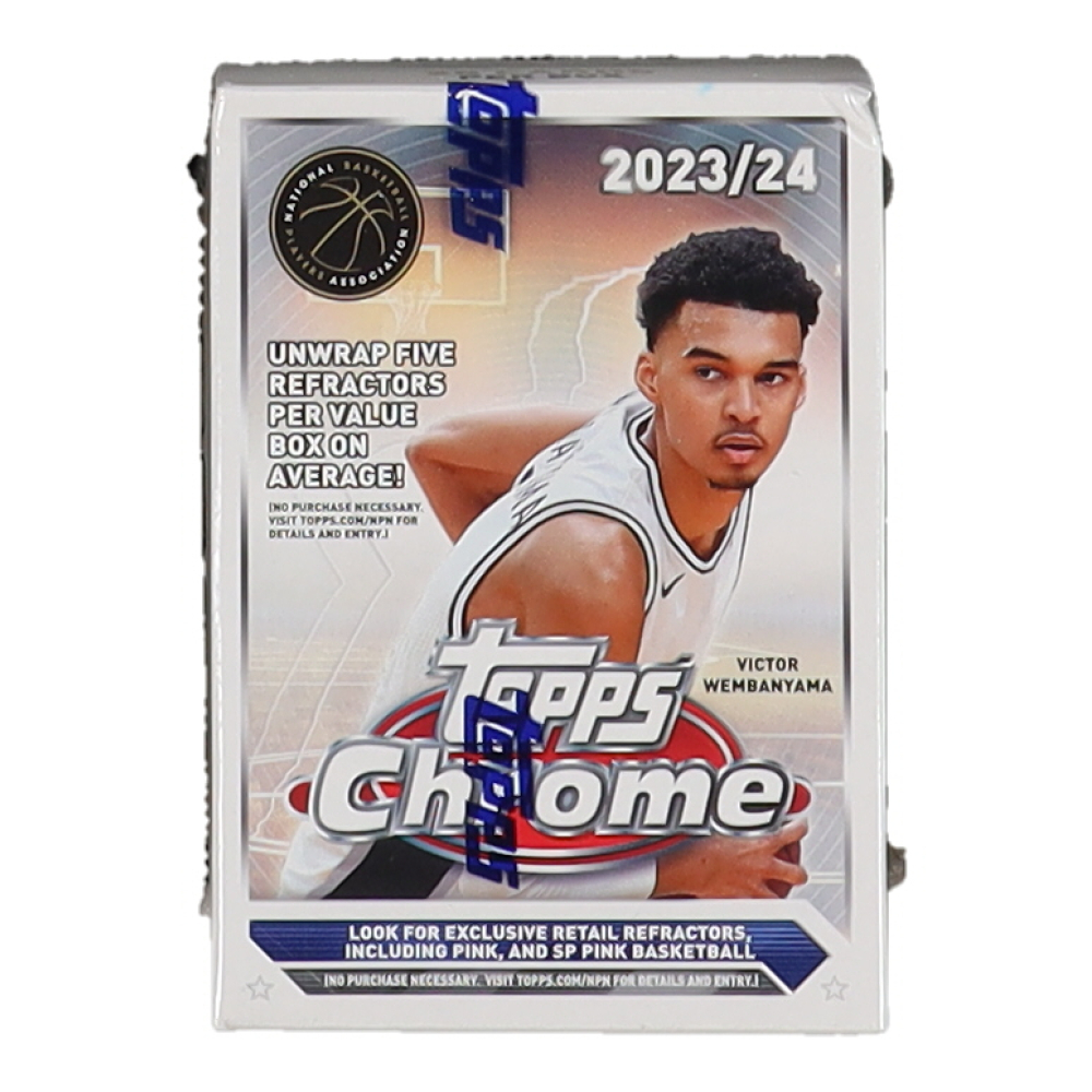 2023-24 Topps Chrome Basketball Value Box With (7) Packs | Pristine Auction
