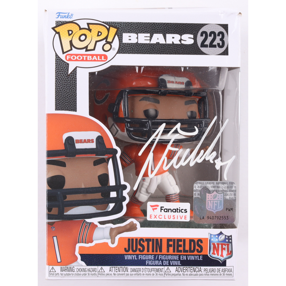 Justin Fields Signed Bears #223 Funko Pop! Vinyl Figure (Beckett ...