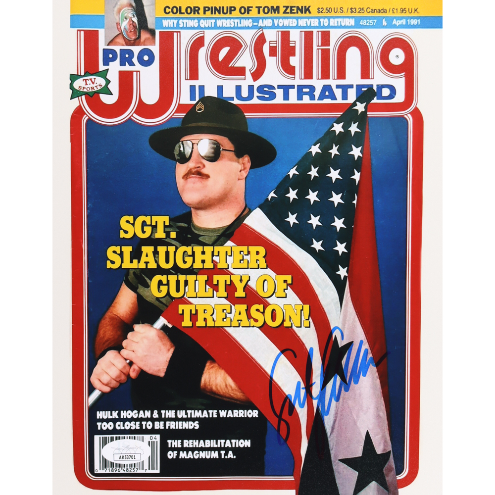 Sergeant Slaughter Signed WWE 8x10 Photo (JSA) | Pristine Auction
