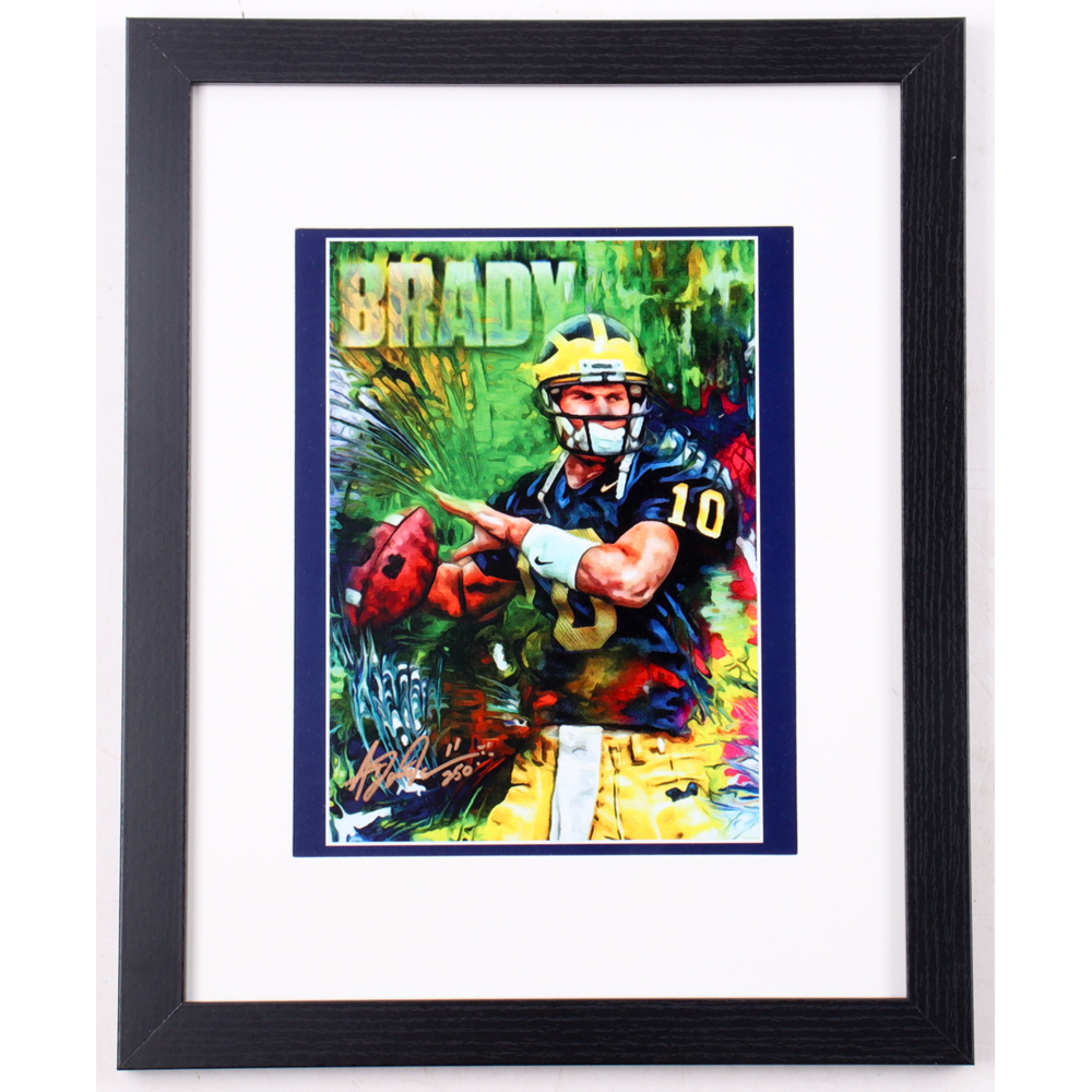 "Tom Brady" 12.5x15.5 LE Custom Framed Lithograph Print Display By ...