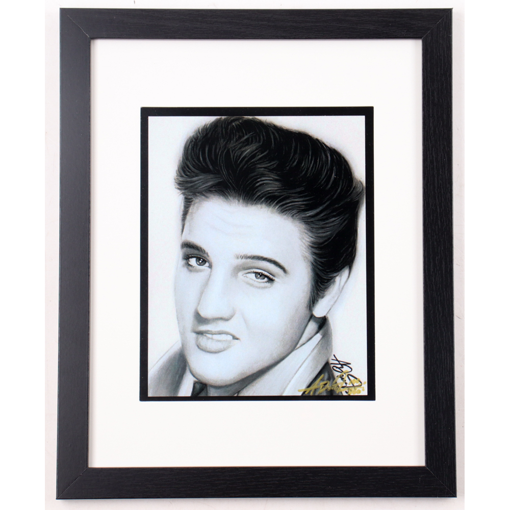 "Elvis" 12.5x15.5 LE Custom Framed Lithograph Print Display By Anthony ...