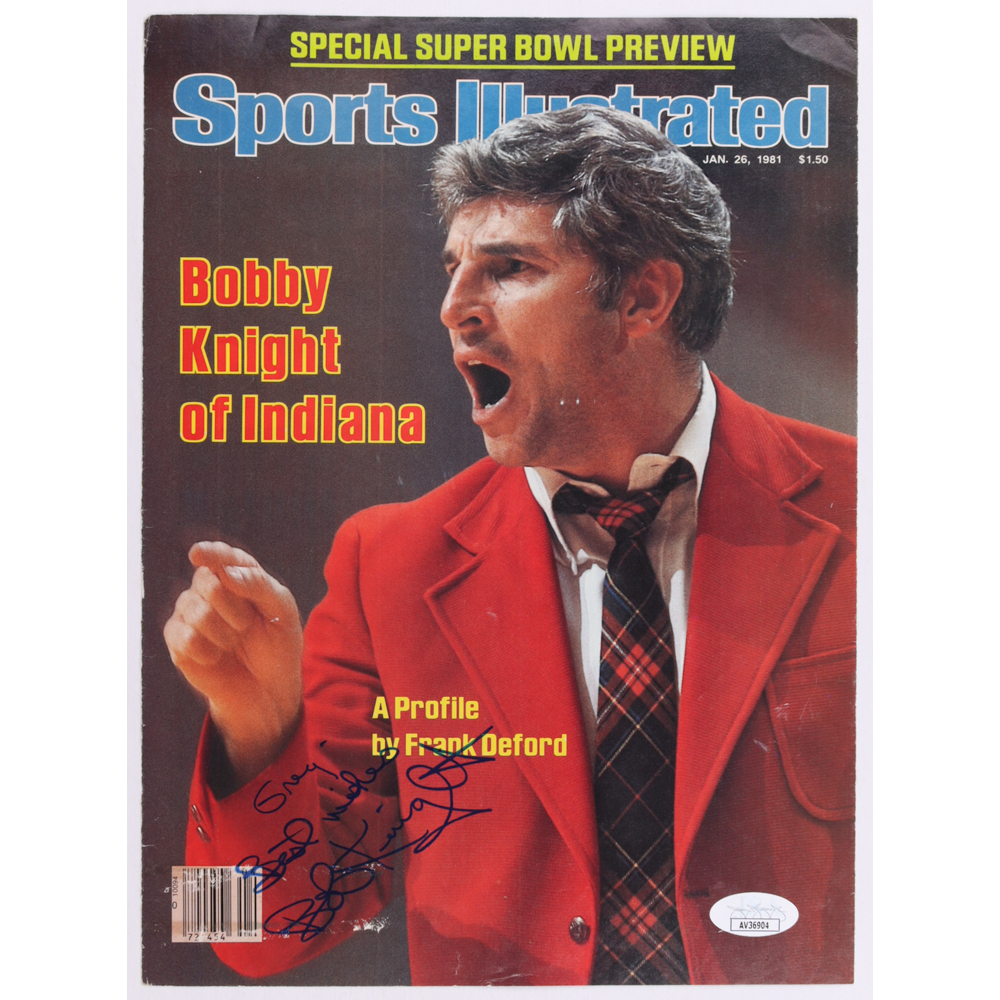 Bobby Knight Signed 1981 Sports Illustrated Magazine Cover Inscribed ...