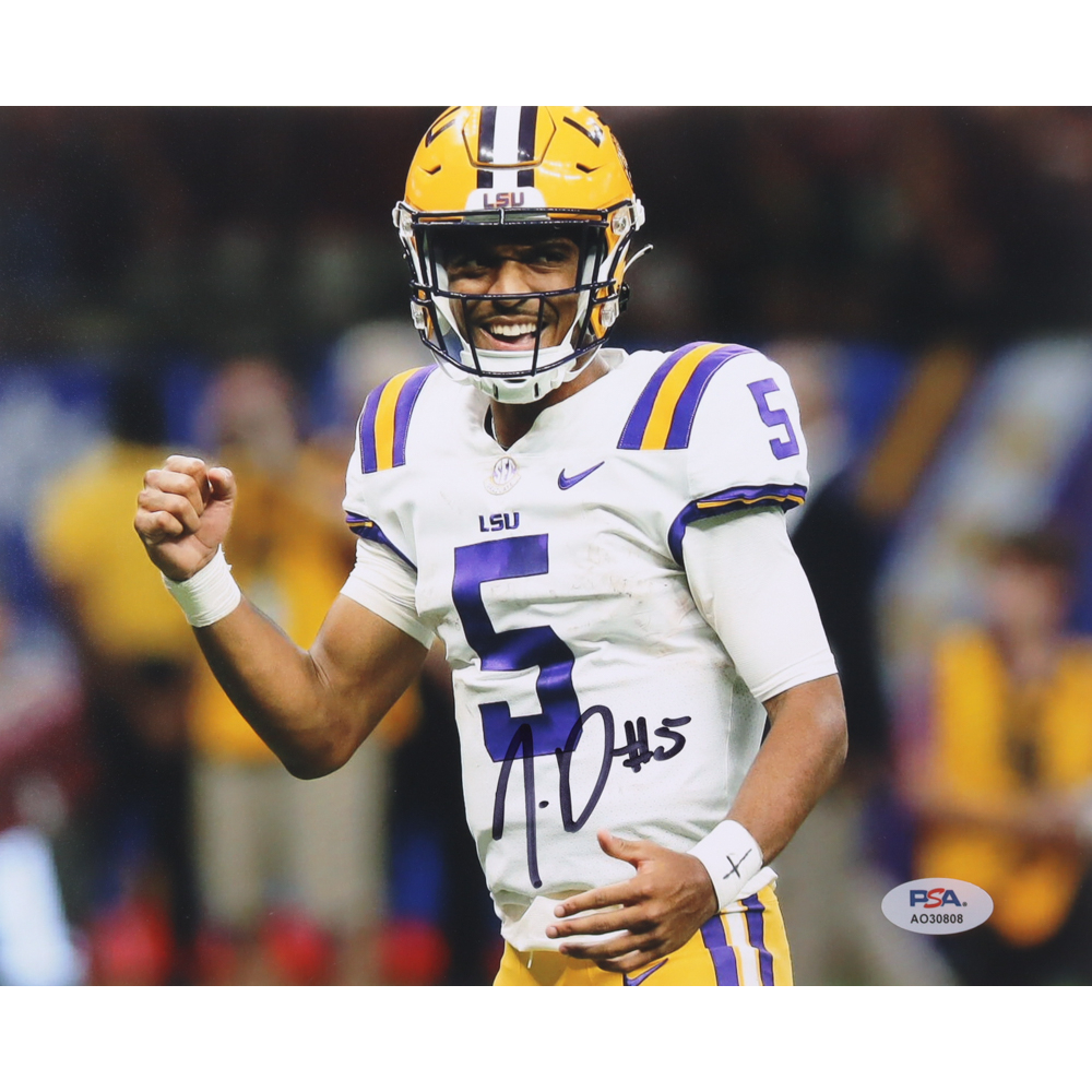 Jayden Daniels Signed LSU Tigers 8x10 Photo (PSA) | Pristine Auction