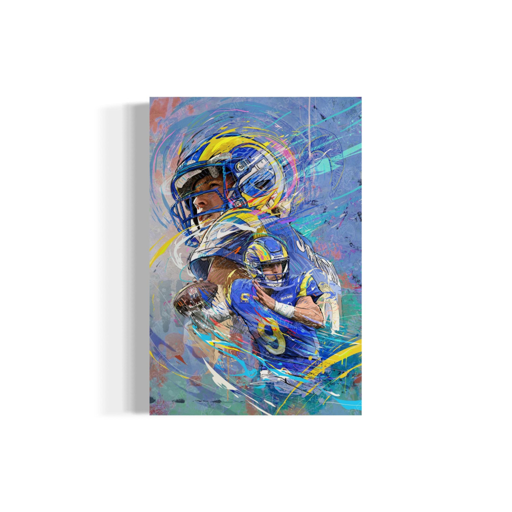 Matthew Stafford Rams Custom 9x12 Canvas | Pristine Auction