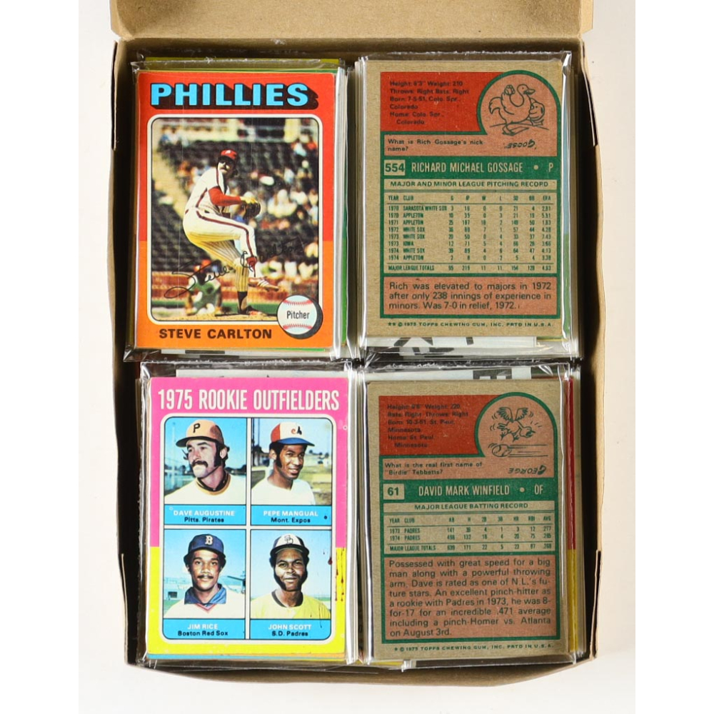 1975 Topps Baseball Cello Fun Pack Vending Box with (20) Packs ...