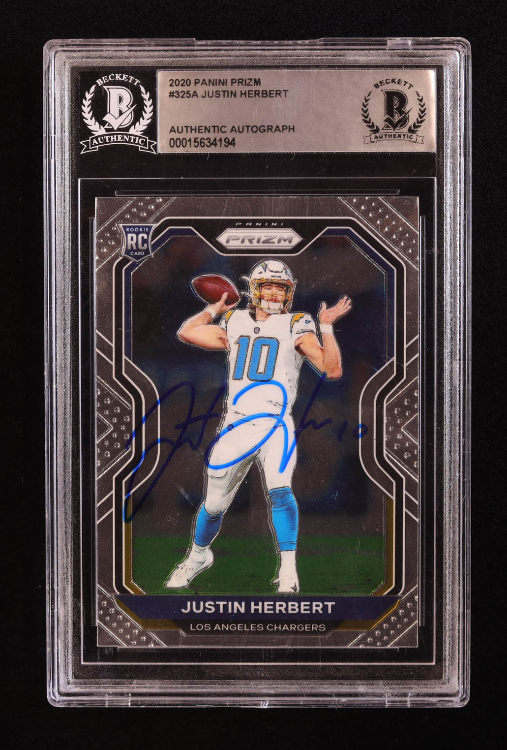 Justin Herbert Signed 2020 Panini Prizm #325A RC (BGS) | Pristine Auction
