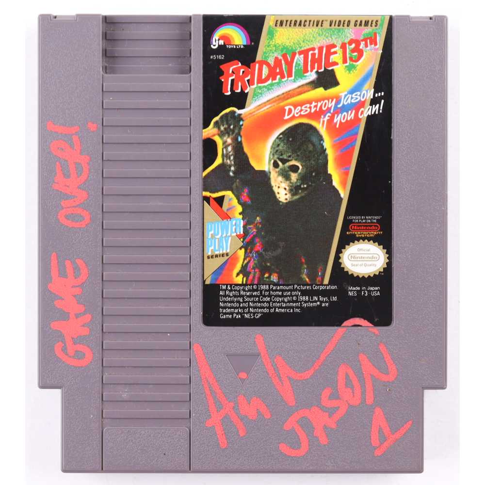 Ari Lehman Signed "Friday the 13th" Nintendo NES Video Game Cartridge ...