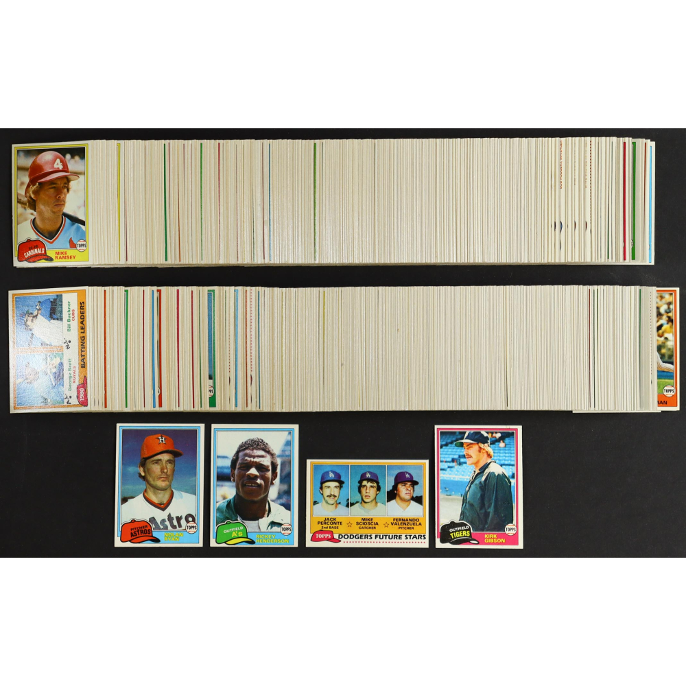 1981 Topps Baseball Complete Set of (726) Cards with Kirk Gibson #315 ...