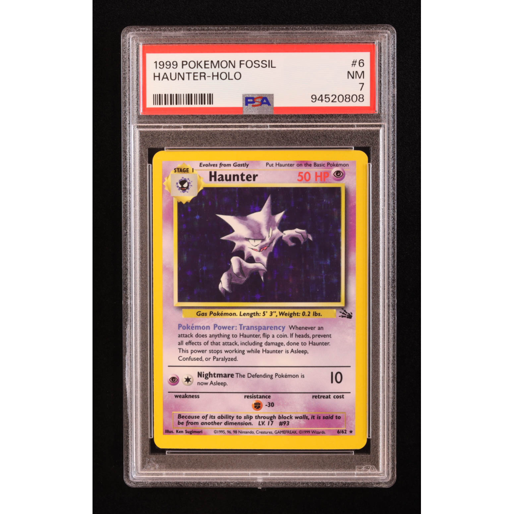 Haunter Pokemon 1999 Fossil #6 Holo (PSA 7) | Pristine Auction