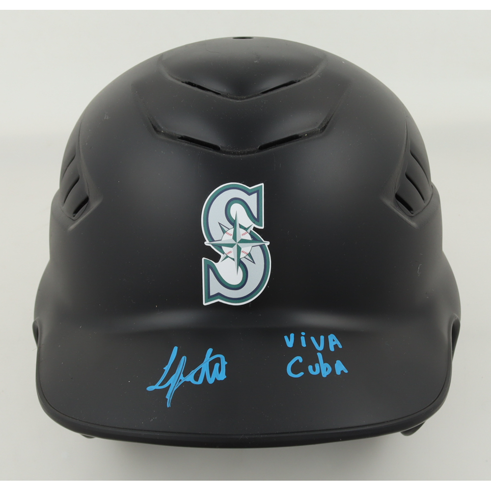Lazaro Montes Signed Mariners Full Size Batting Helmet Inscribed "Viva ...