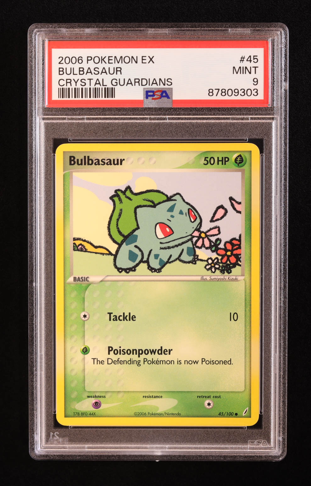 Bulbasaur Pokemon 2006 EX Crystal Guardians #45 (PSA 9) | Pristine Auction