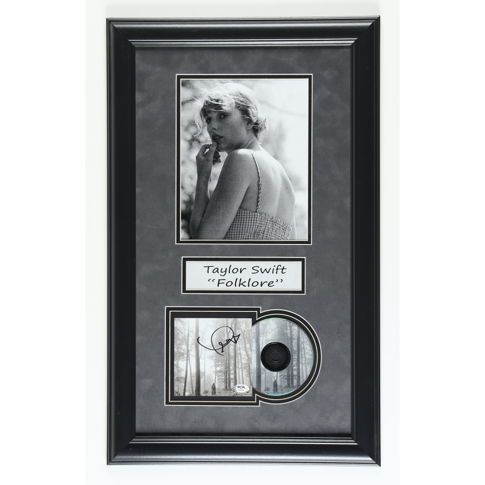 Taylor Swift Signed Custom Framed "Folklore" CD Insert Display (PSA ...