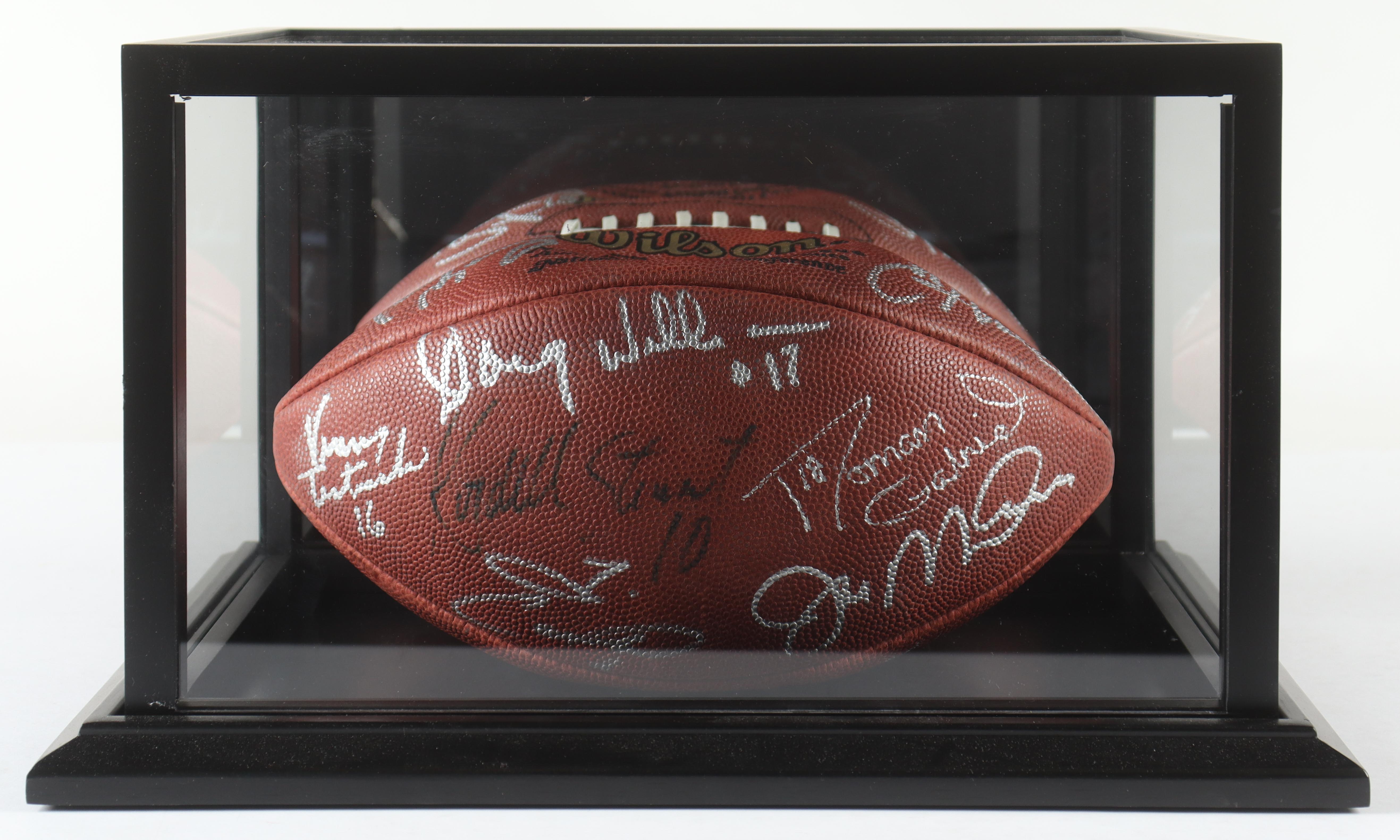 NFL QB Greats Football Signed by (12) with Peyton Manning, Joe Montana ...
