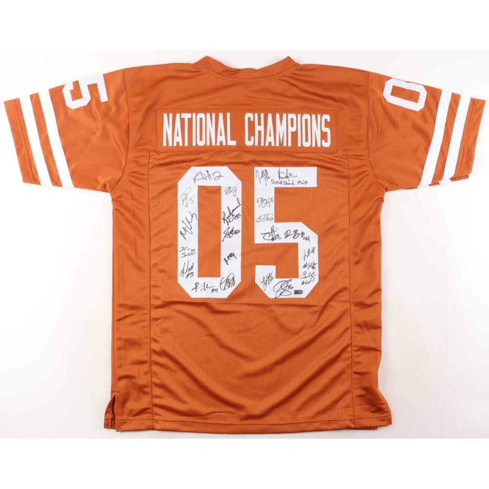 2005 Texas Longhorns "National Champions" Jersey Team-Signed by (22 ...