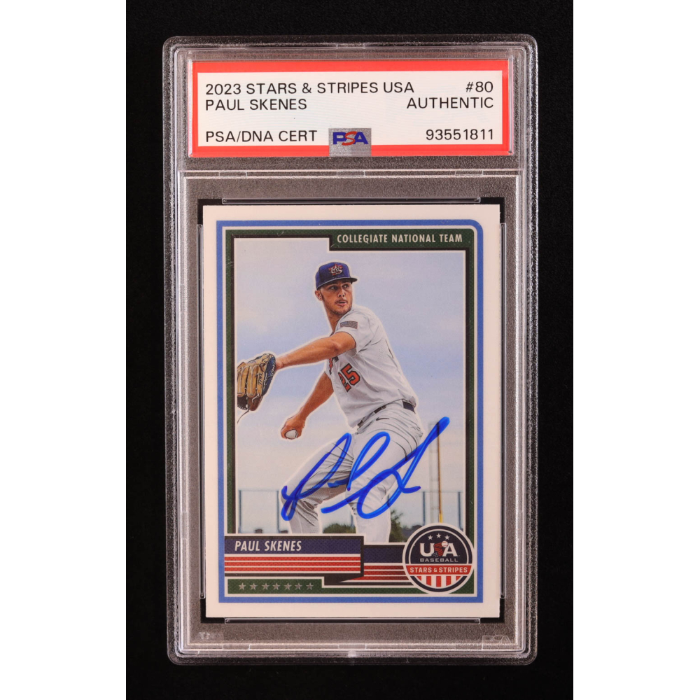 Paul Skenes Signed 2023 USA Baseball Stars and Stripes #80 RC (PSA ...