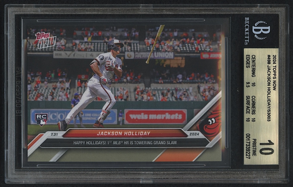 Jackson Holliday 2024 Topps Now #498 RC (BGS 10) | Pristine Auction