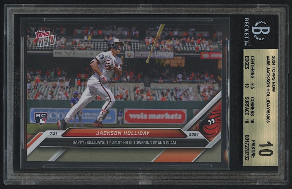 Jackson Holliday 2024 Topps Now #498 RC (BGS 10) | Pristine Auction