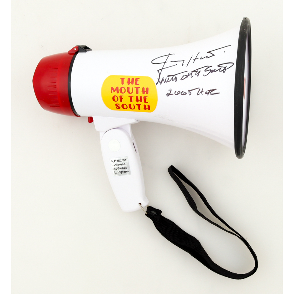 Jimmy Hart Signed Megaphone Inscribed "Mouth of the South" & "2005 HOF ...